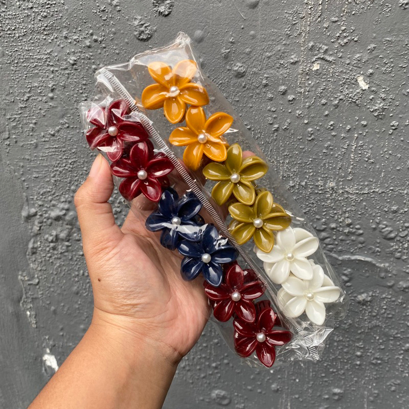 Jual By.Mamayaya || Jepit Bunga Kamboja Mini Terbaru isi 12pc | Shopee ...