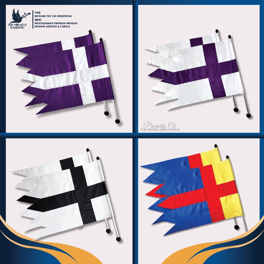 Jual Gereja - Flag Banners Salib - Satin - Jos Miracle Bandung ...