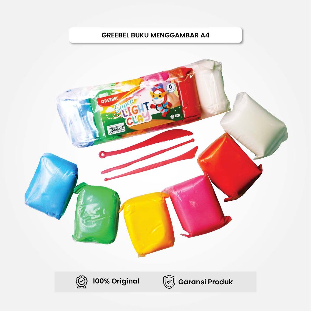Jual Clay Mainan Anak isi 6 / Greebel Mainan Edukasi Lilin Anak / Clay ...