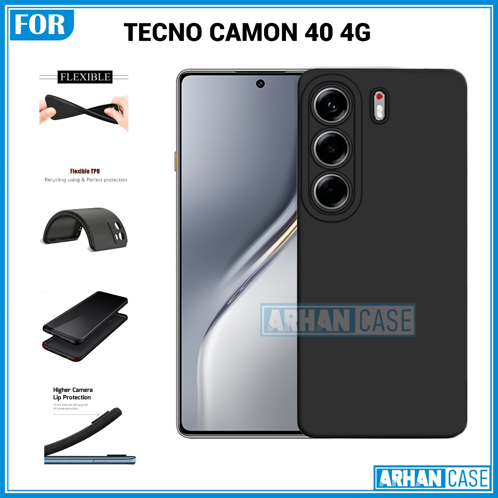 Jual Case Tecno Camon 40 4G 40 Pro Case Pro Camera Black Only Premium ...