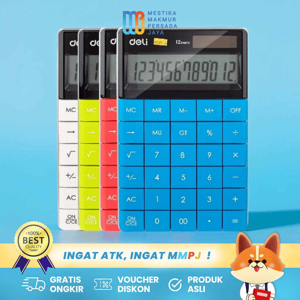 Jual Deli Kalkulator Scientific / Ilmiah - 12 Digit Dual Power E1589 | Shopee Indonesia