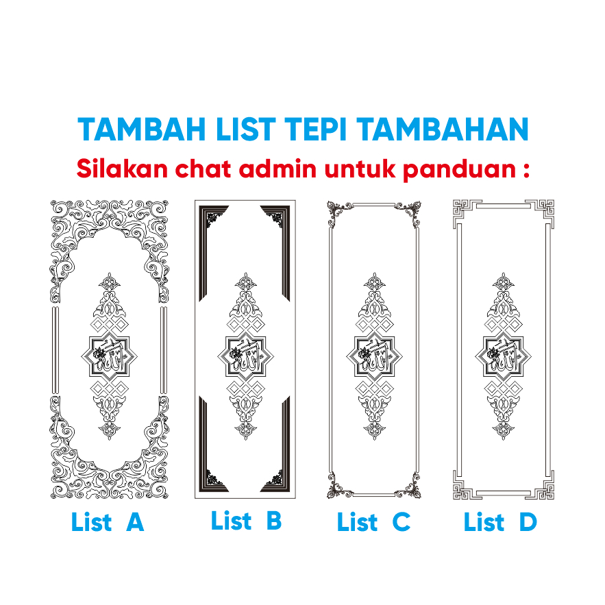 Jual List tepi tambahan ( harga hanya list saja ) | Shopee Indonesia