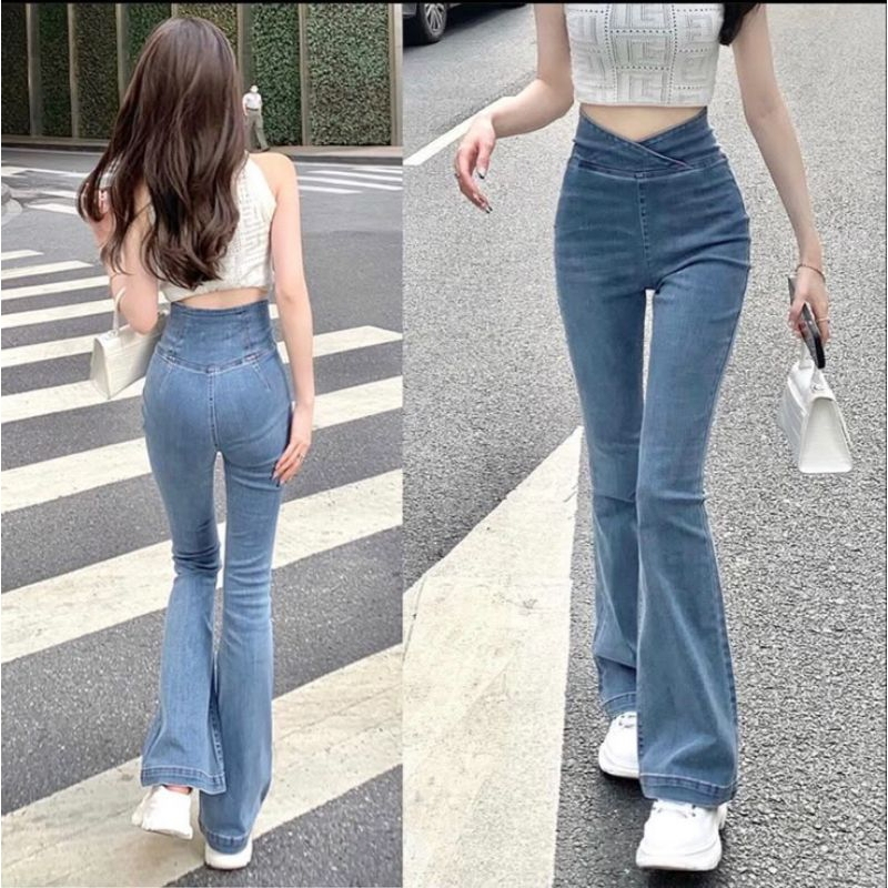 Jual [ PREMIUM ] Cutbray Jeans Wanita - Celana Cutbray Strecht Kekinian ...