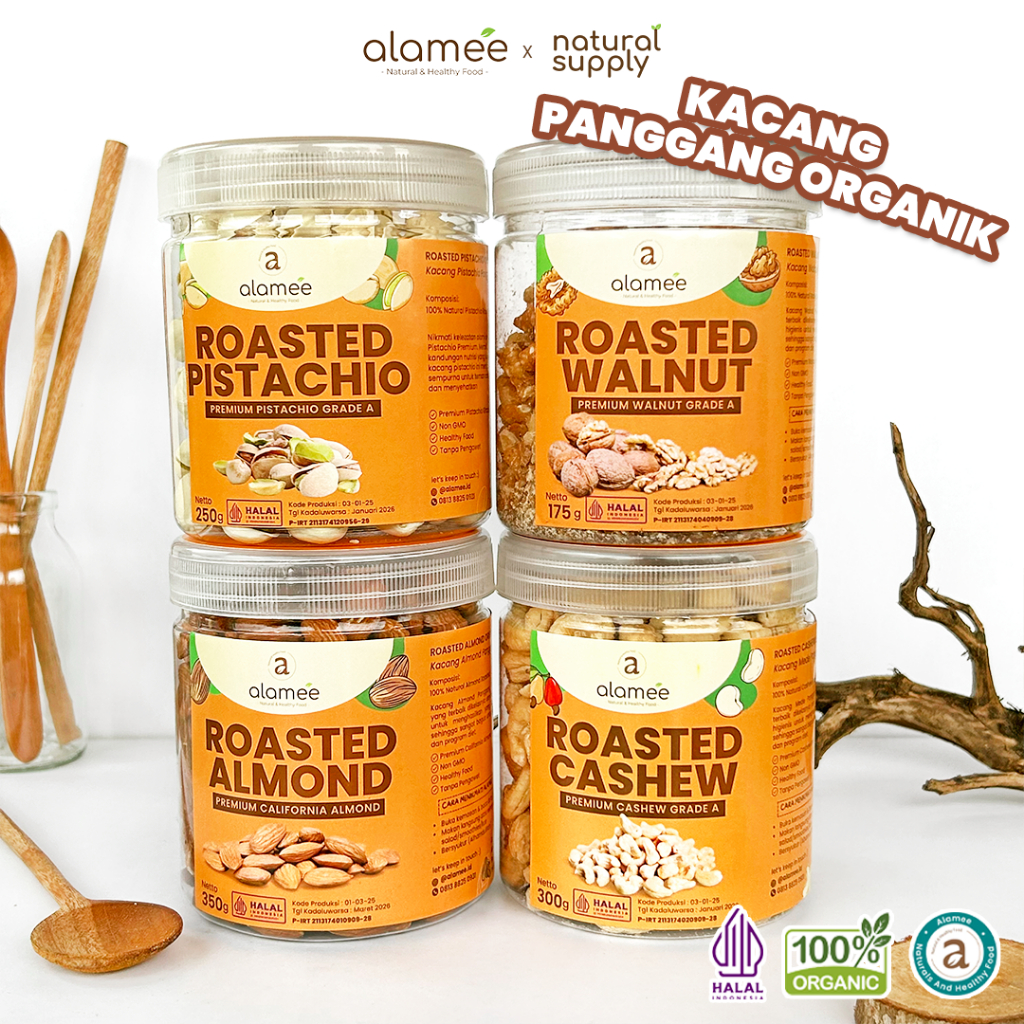 Jual ALAMEE Kacang Almond Almon Mede Walnut Pistachio Kupas Panggang ...