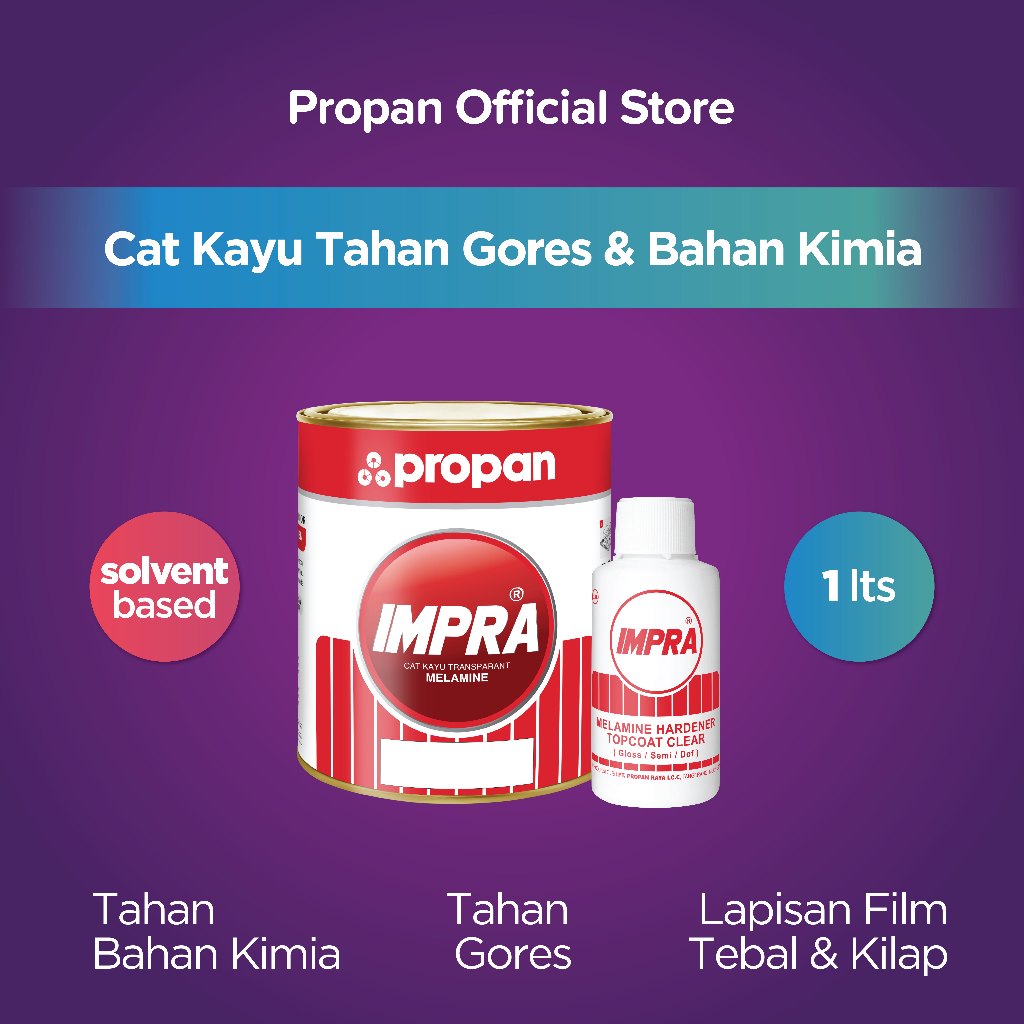 Jual IMPRA MELAMINE CAT KAYU 2 KOMPONEN TAHAN GORES TAHAN KIMIA RUMAH ...