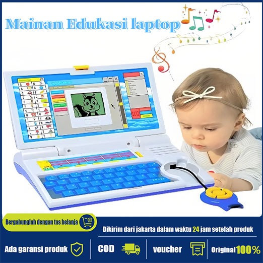 Jual 2025 New Mainan Edukasi Laptop Anak Multifungsi Learning Machine ...