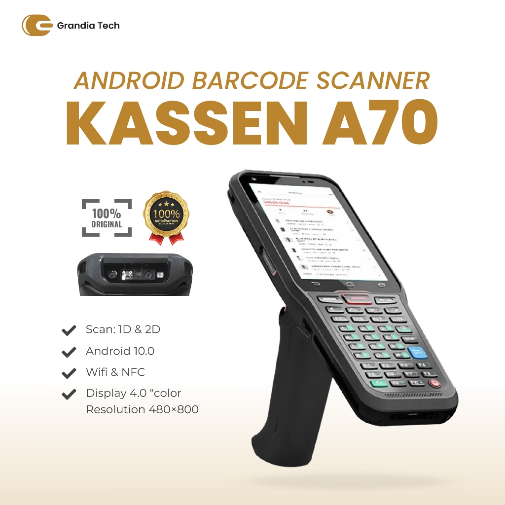 Jual Kassen A70 Mobile Scanner Barcode 1D 2D Handheld Portable Data ...