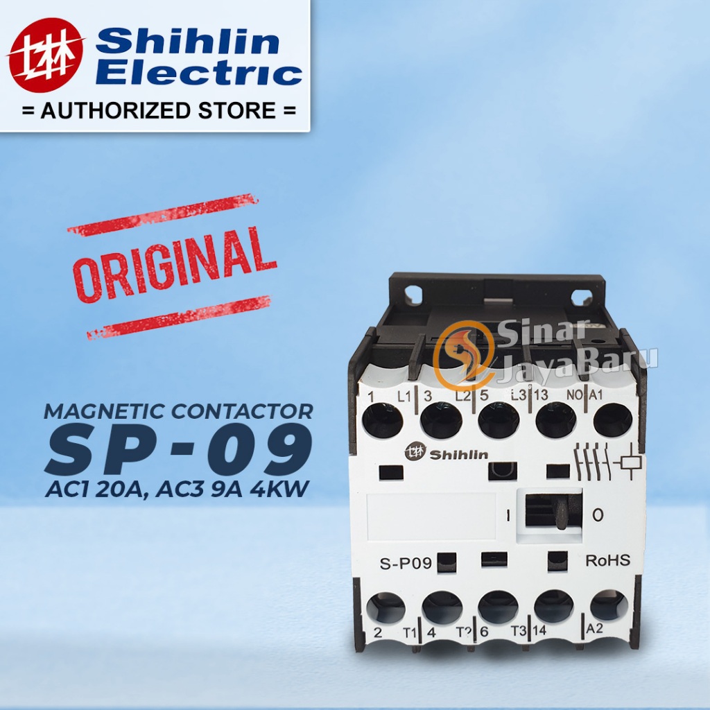 Jual SHIHLIN Mini Kontaktor Contactor S-P09 SP09 24V 48V 110V 220V 380V ...