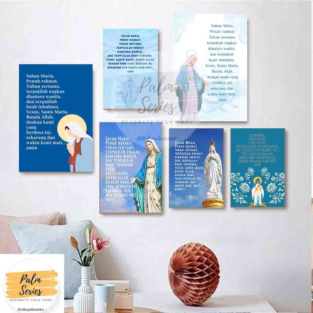 Jual 72- 20x30 SALAM MARIA Poster Kayu Hiasan Dinding Kristen Walldecor ...