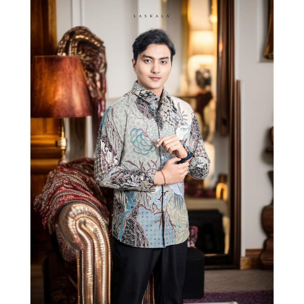 Jual Laskala Batik Premium Baira Kemeja Batik Pria Slimfit Lengan ...