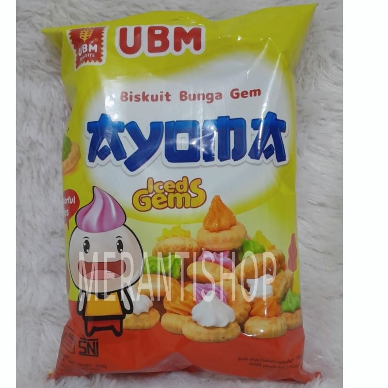 Jual Biskuit Gem Bunga UBM Ice Gems / Biscuit / Roti Hue / Makanan ...