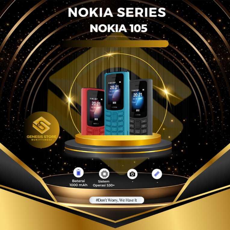 Jual Nokia 105 (Sistem Operasi S30+, FM Radio, Layar 1.8 inch, Baterai ...
