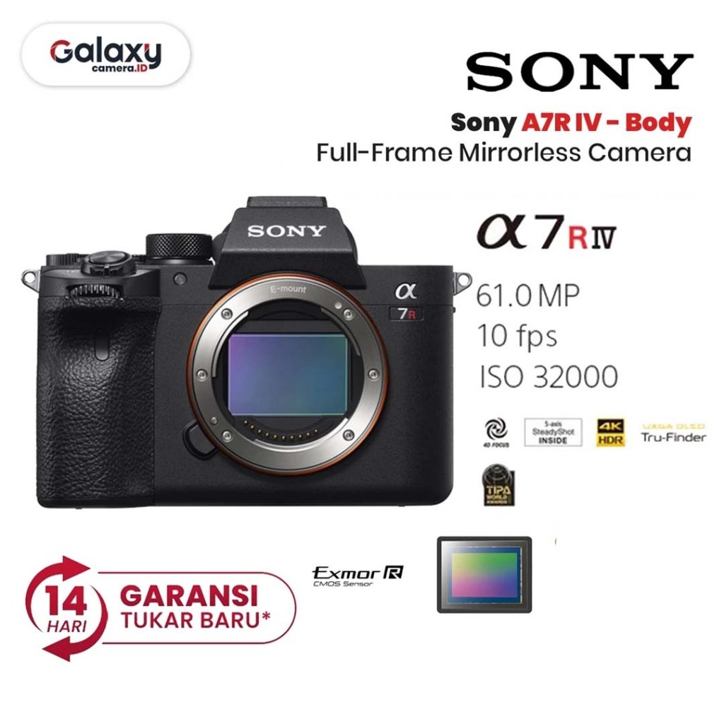 Jual Sony Alpha A7RIV Body Only / Sony A7R IV / Sony A7R Mark IV Resmi ...