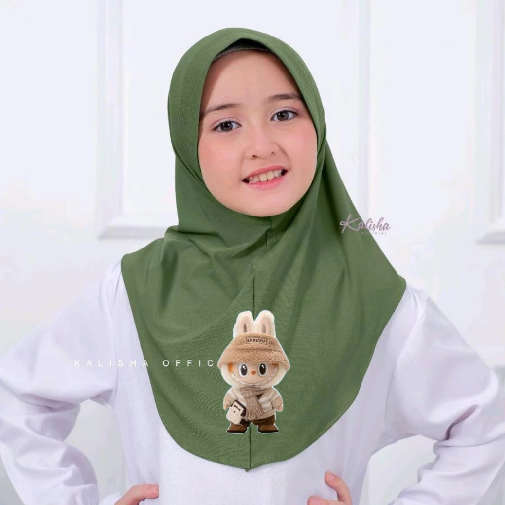 Jual Kerudung Instant Anak Muslim hijab Anak Bayi Labubu Pet Hijab ...