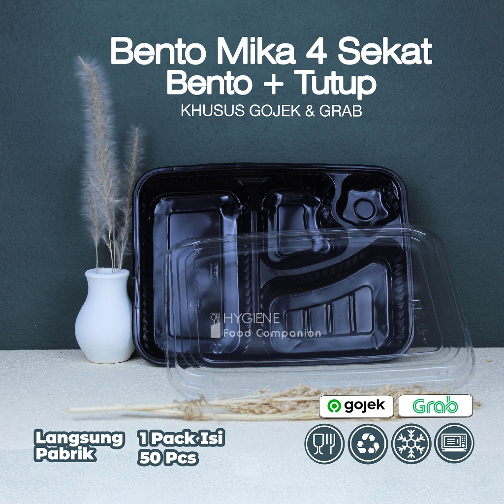 Jual Mika Bento 4 Sekat - Bento Tray - Lunch Box Bento | Shopee Indonesia