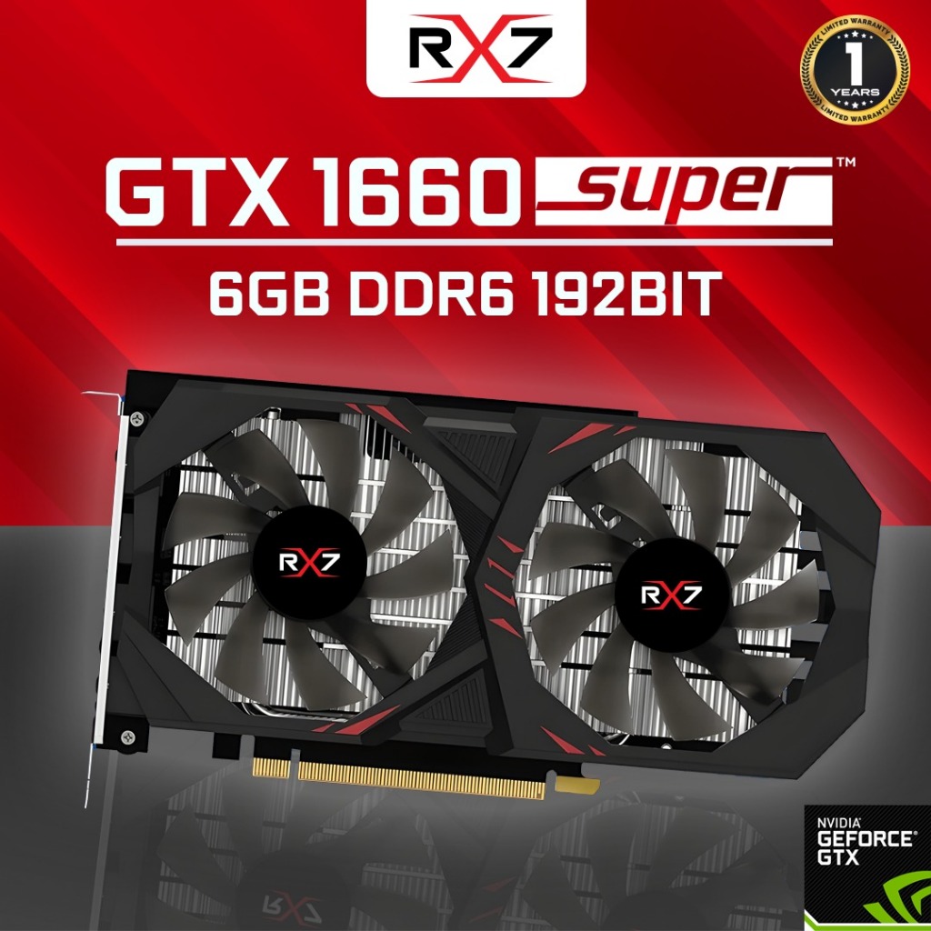 Jual VGA RX7 GTX 1660 6GB DDR6 192Bit RESMI | Shopee Indonesia