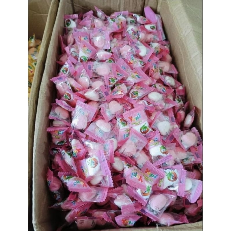 Jual Permen Yupi Strawberry Kiss Kiloan | Shopee Indonesia