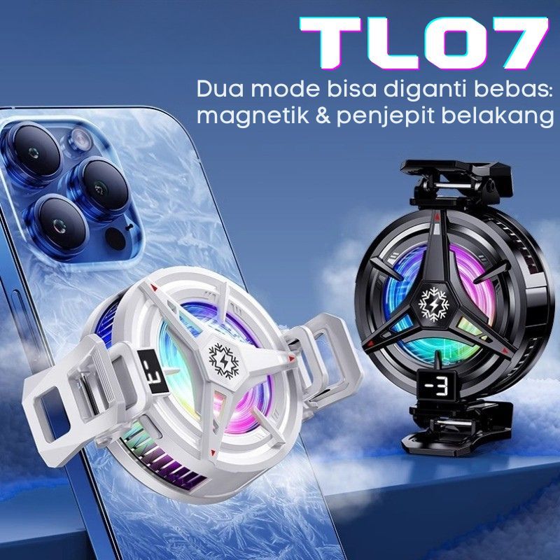 Jual Fan Cooler Hp Gaming TL07 RGB pendingin hp utuk game Magnetic ...
