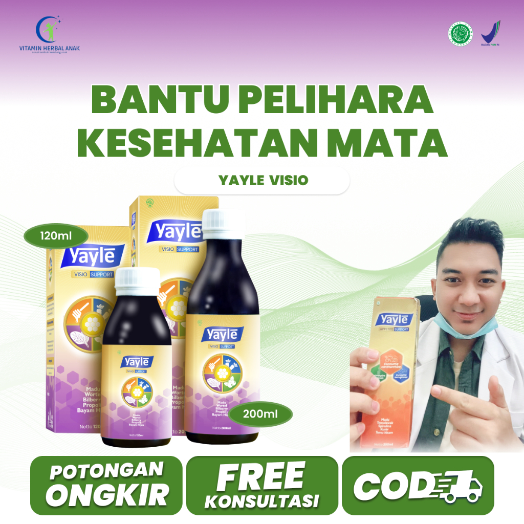 Jual Yayle Visio Support 120 ml - Membatu Menjaga Kesehatan Mata ...