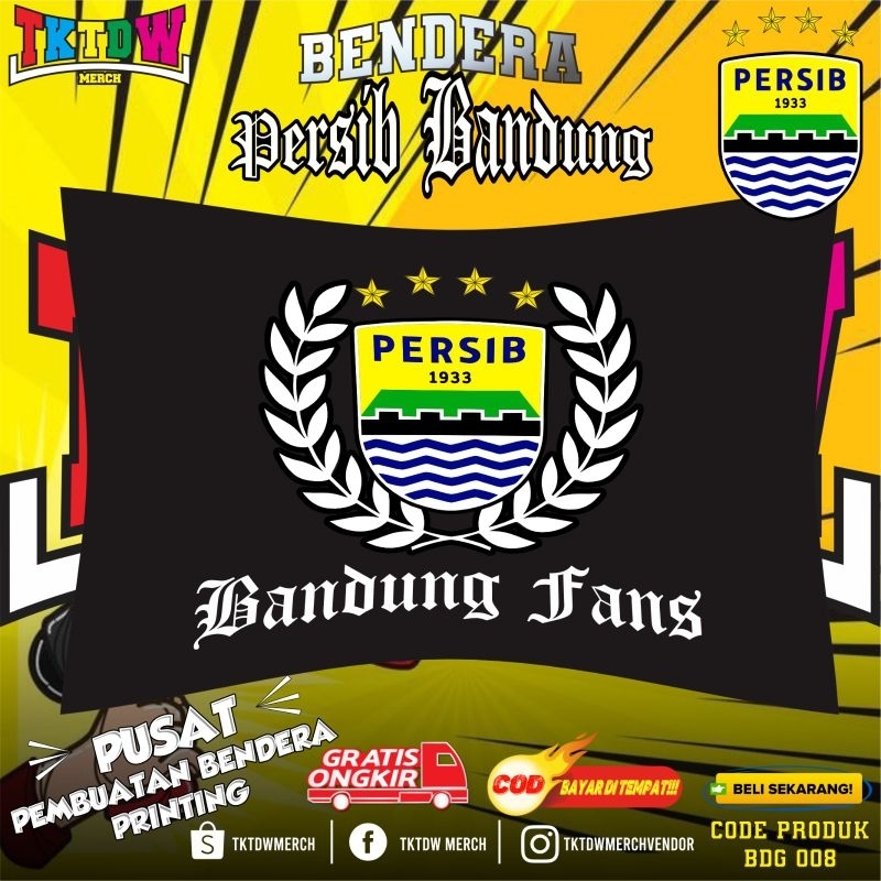Jual FLAG PERSIB BINTANG 4 READY STOK TERBARU ( BDG 008 ) | Shopee ...