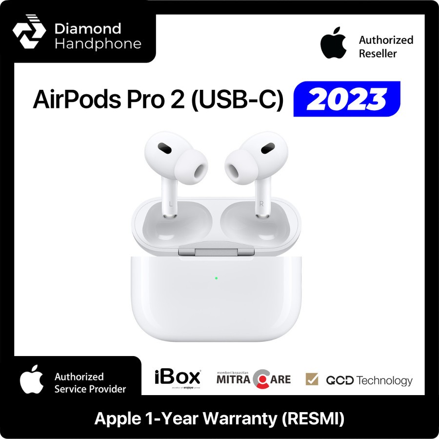 Jual Apple AirPods Pro 2 2023 2nd Gen Resmi TAM - USB-C | Shopee Indonesia