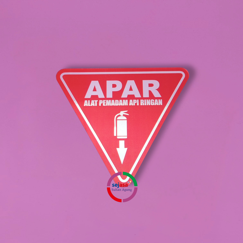 Jual Akrilik Segitiga APAR | Akrillik Tanda Alat Pemadam Api Silver ...