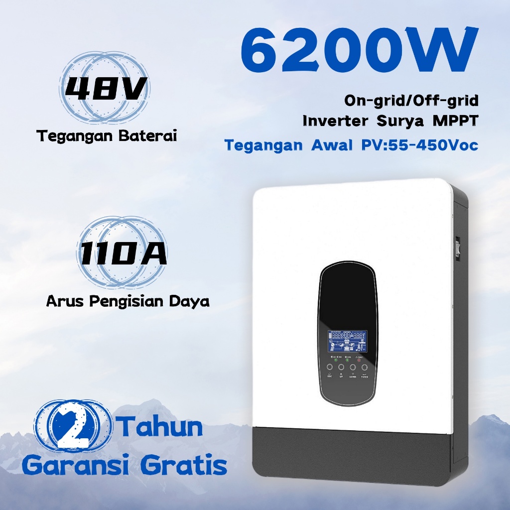 Jual Solstellar 6200W 48V Hybrid Inverter Max Pv Input 450Vdc Built-in 110A MPPT Solar Charger ...