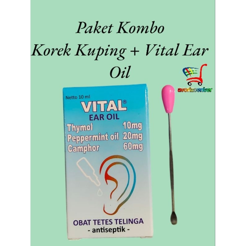 Jual PAKET KOMBO KOREK KUPING BESI + VITAL EAR OIL | Shopee Indonesia