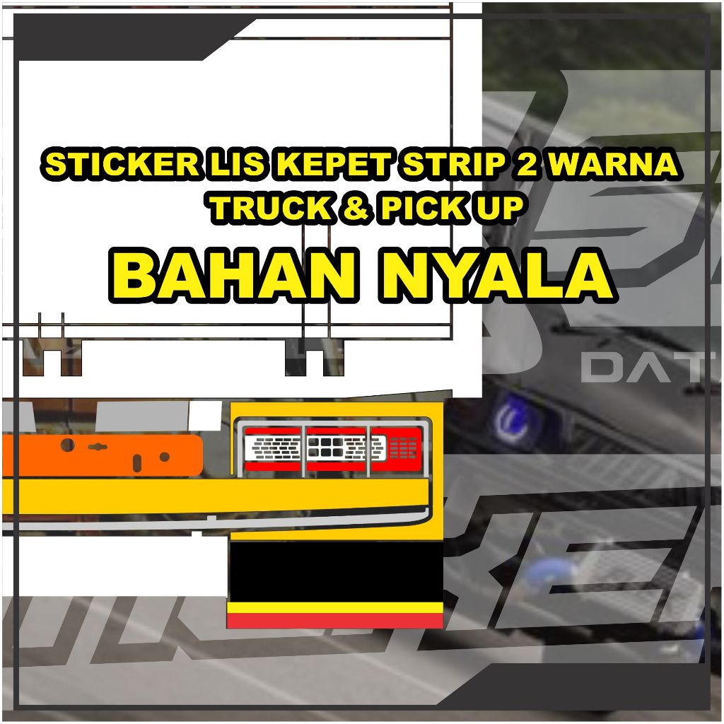 Jual Sticker Kepet Lumpur truck pickup STRIP 2 WARNA BAHAN NYALA ...