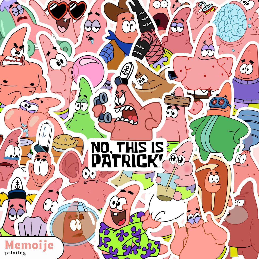 Jual (50+ PCS) Stiker Patrick Star Vinyl Waterproof – Sticker Lucu ...