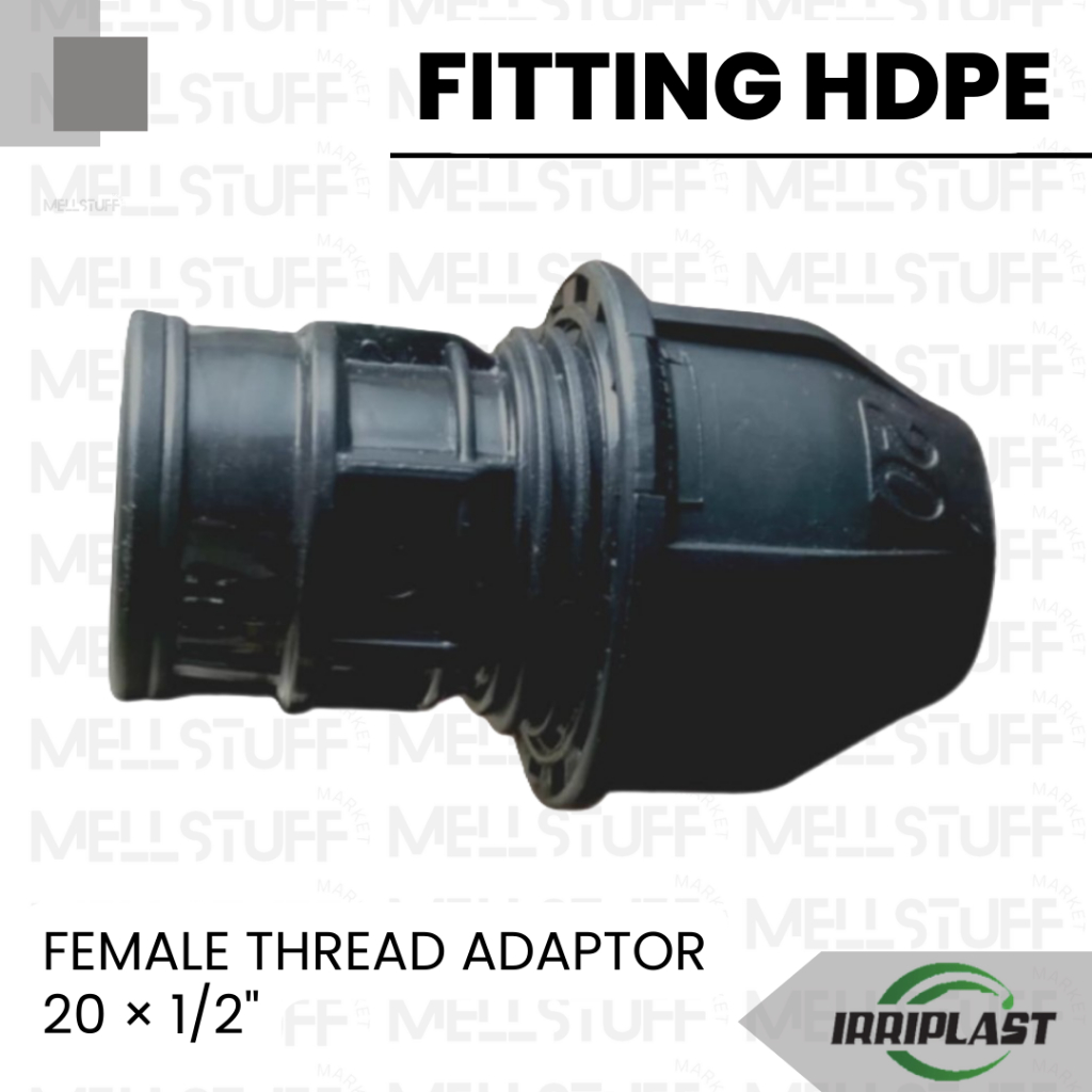 Jual Fitting HDPE Female Thread Adaptor Ukuran 20 MM × 1/2" Inch ...