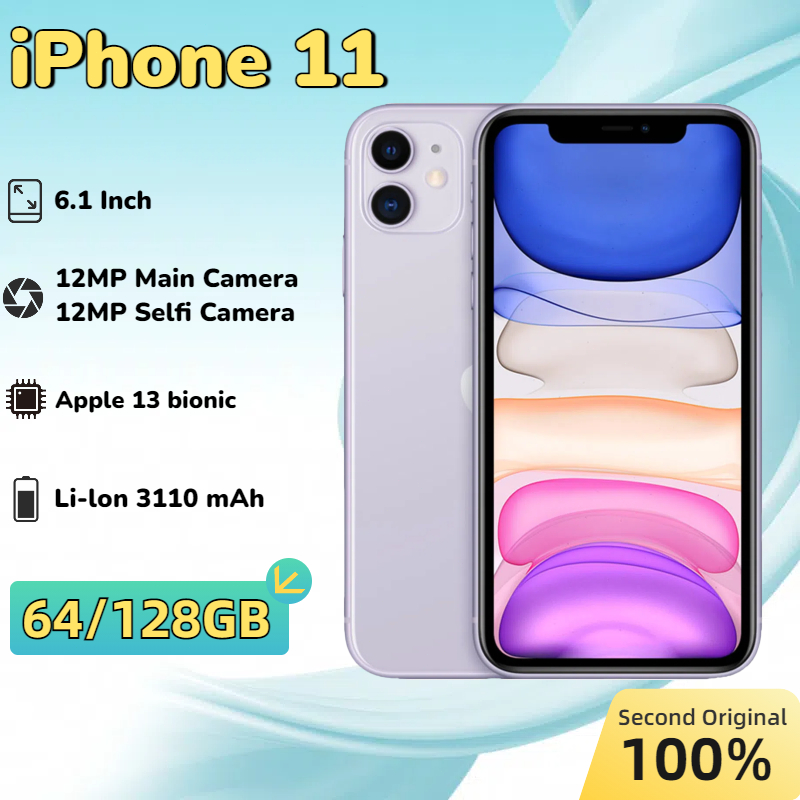 Jual IPHONE 11 64G 128G Second Fulset 6.1inch A13 Bionic Barang asli seken All fungsi aman like ...