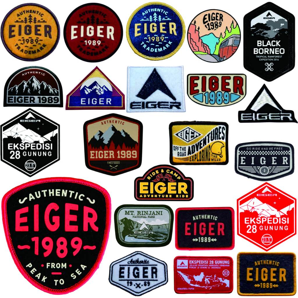Jual EIGER PATCH BORDIR LOGO EMBLEM EMBROIDERY RBC | Shopee Indonesia