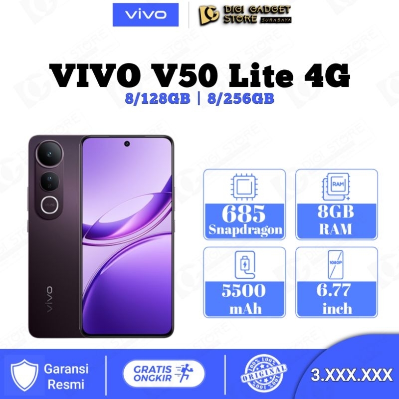 Jual Vivo V50 Lite 4G 8/256 | 8/128 Garansi Resmi Vivo Indonesia | Shopee Indonesia