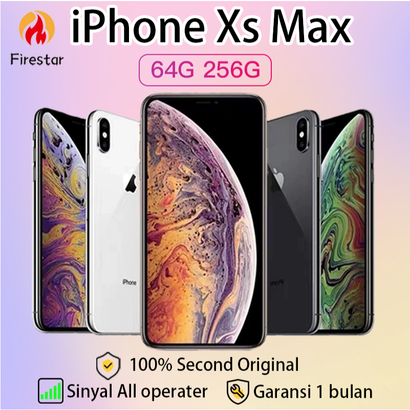 Jual iPhone XS MAX 64GB 256G Second-hand fulset Original Hexa-core iOS A12 Bionic LTE 4G ...