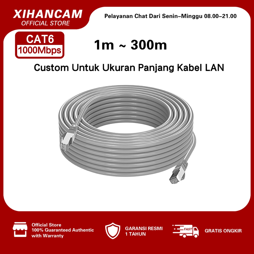 Jual XIHANCAM kabel LAN Cat6 15 Meter Nerwork Kabel Ethernet 1-300 ...