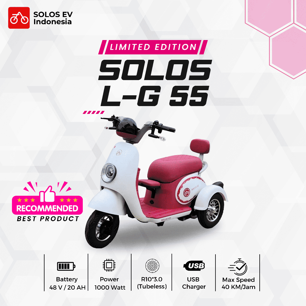 Jual SOLOS LG55 SEPEDA LISTRIK RODA 3 LIMITED EDITION | Shopee Indonesia