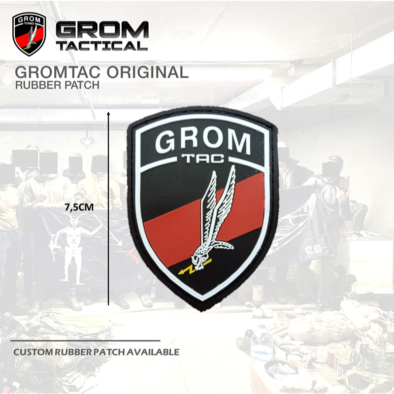 Jual Patch Karet GROM Tactical Rubber PVC Morale Patch Bendera Merah ...