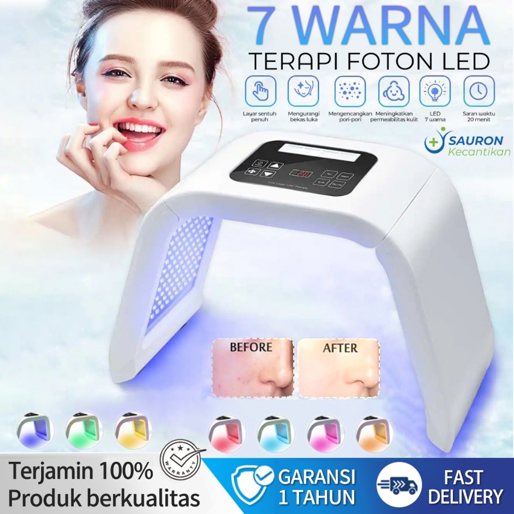 Jual PDT LED Masker Nano alat facial wajah Light Semprot 7 Warna ...
