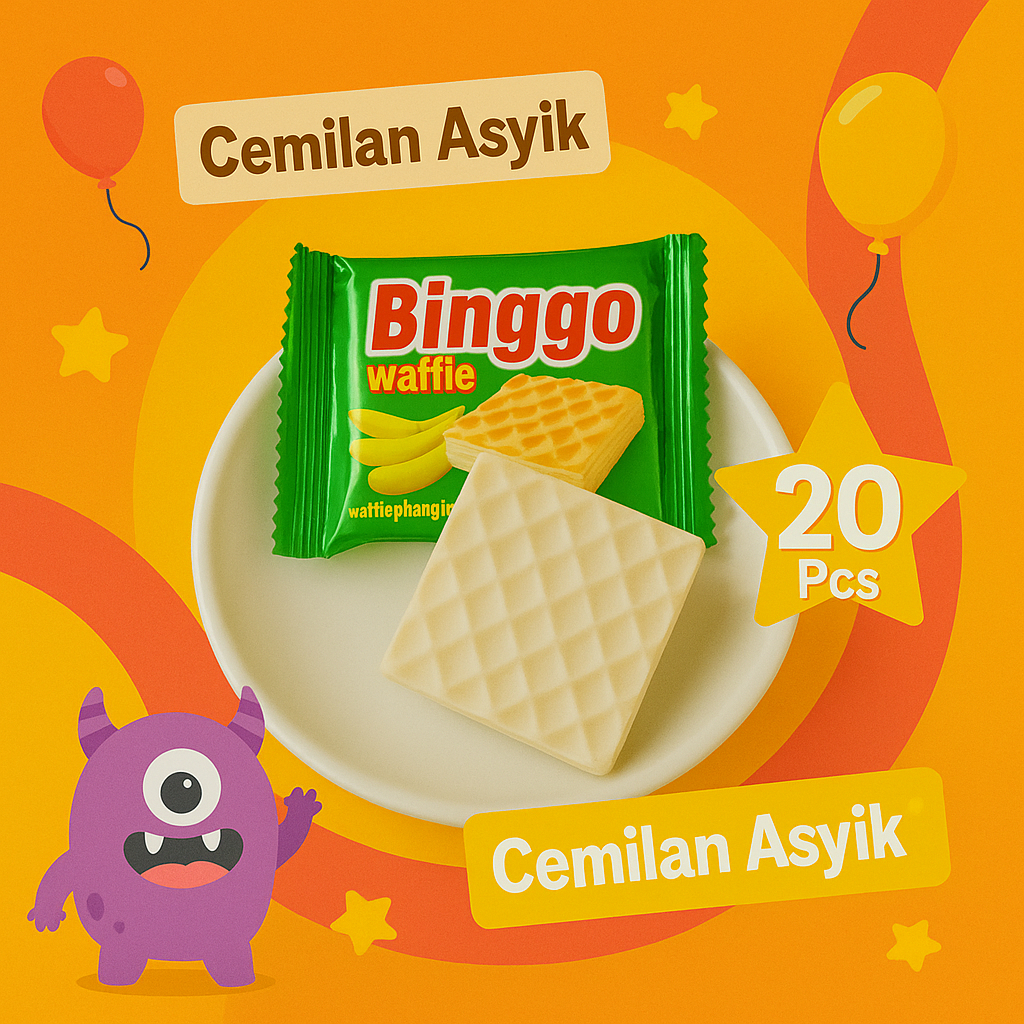 Jual Wafer Isi 20 Pcs, Camilan Renyah, Snack Enak, Murah - Binggo, Olaf ...