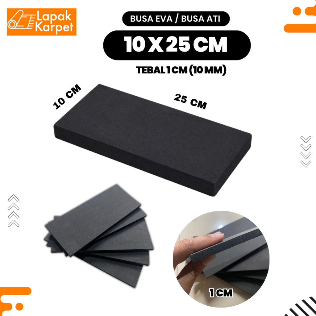 Jual Busa Eva / Busa Ati / Sponge Eva / Eva Foam / Ukuran 10x25 cm ...