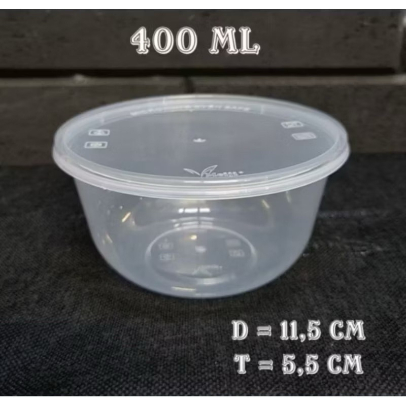 Jual Kotak Meiji Thinwall Bowl Bulat 400ml Kotak plastik food grade ...
