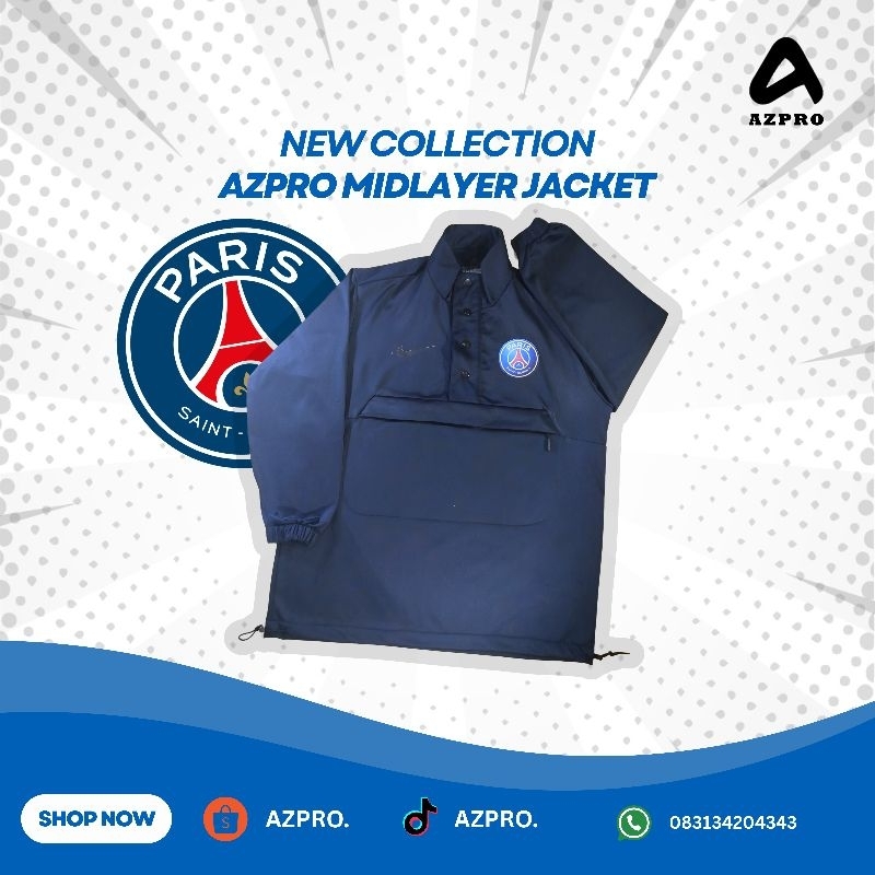 Jual AZPRO. Jaket Midlayer Seri Paris Saint German Jaket PSG | Shopee ...