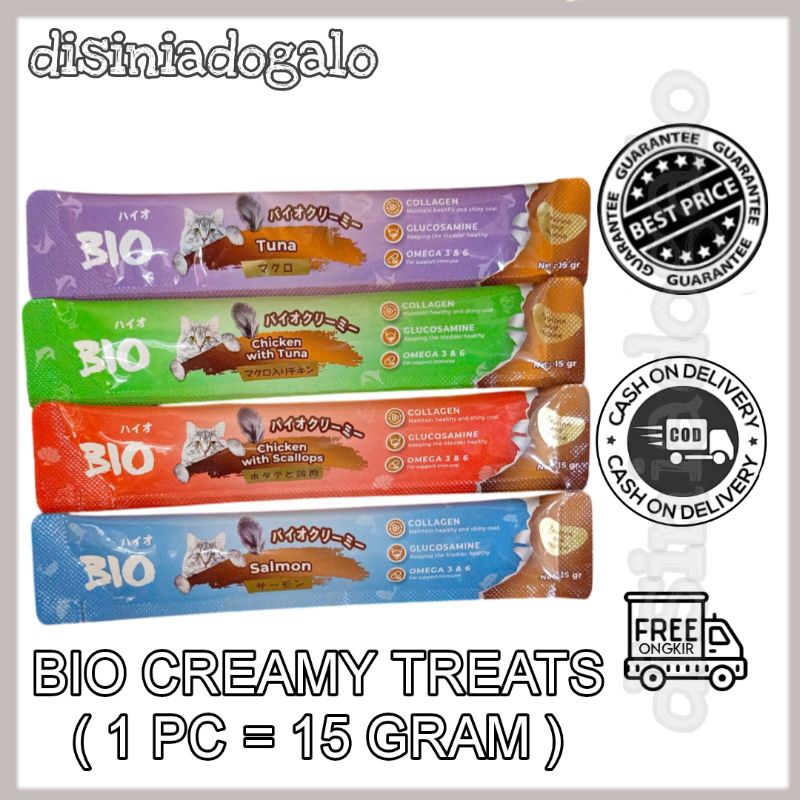 Jual Bio Creamy Treats 15 Gram - Tuna | Shopee Indonesia