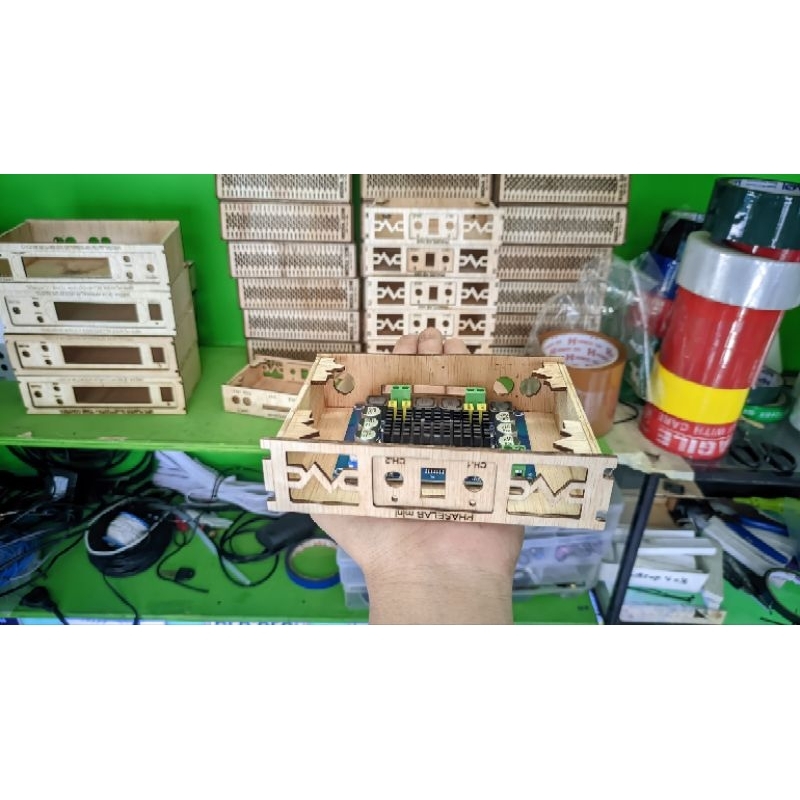 Jual Box boks power 2chanel phase lab miniatur 14cm wadah tempat ampli ...