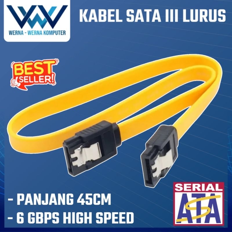 Jual Kabel SATA III 45cm lurus untuk Harddisk HDD / SSD SATA warna ...