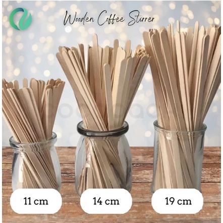 Jual Pengaduk Kopi Bahan Kayu Sekali Pakai - Stik Kayu Pengaduk Kopi ...