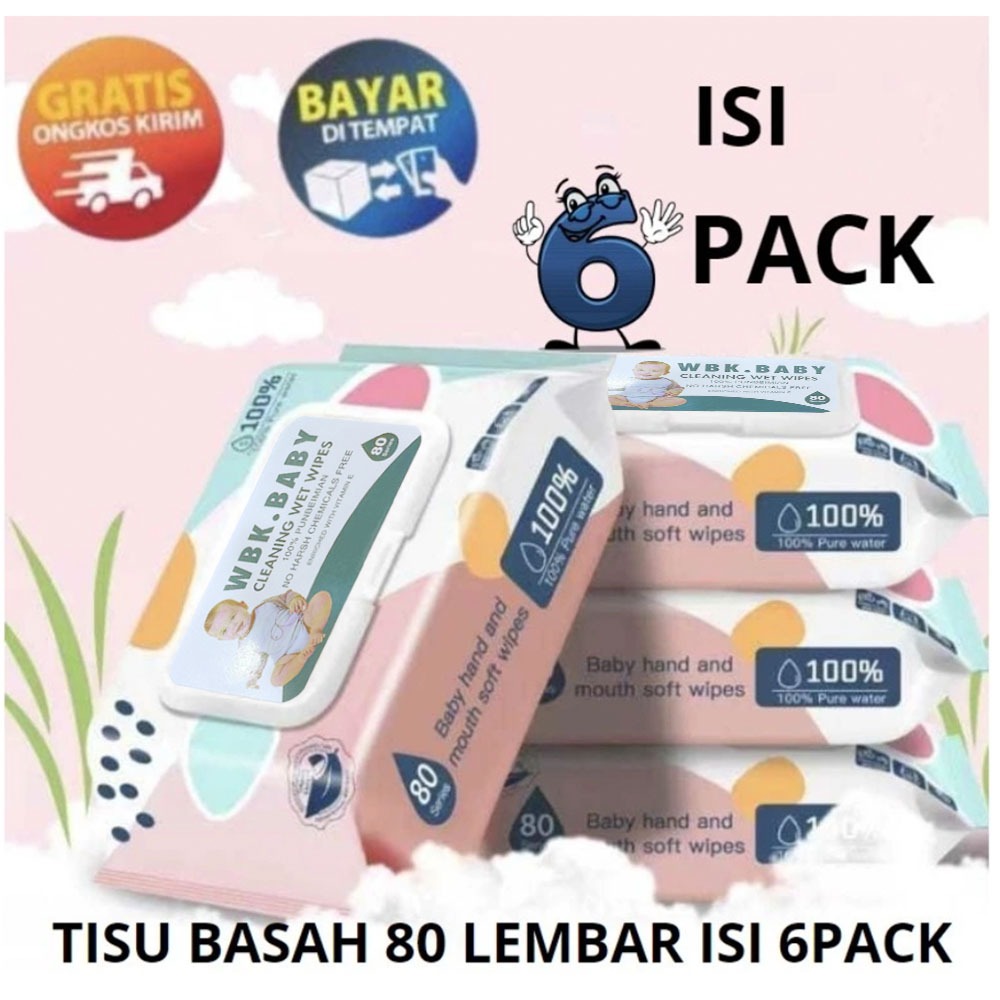 Jual Tissue BABY WIPES Basah Bayi New born Tisu Basah Bayi 80 series ...