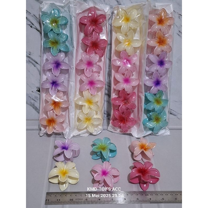 Jual Jepit Salon Bunga Kamboja Ukuran Tangung Ukuran 6 cm | Shopee ...