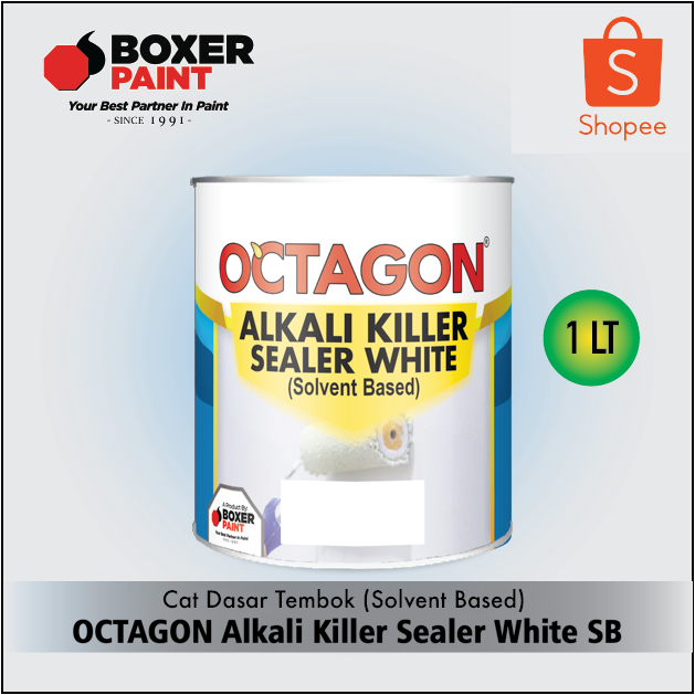 Jual (1 LT) OCTAGON Alkali Killer Sealer White Solvent Based Cat Dasar ...